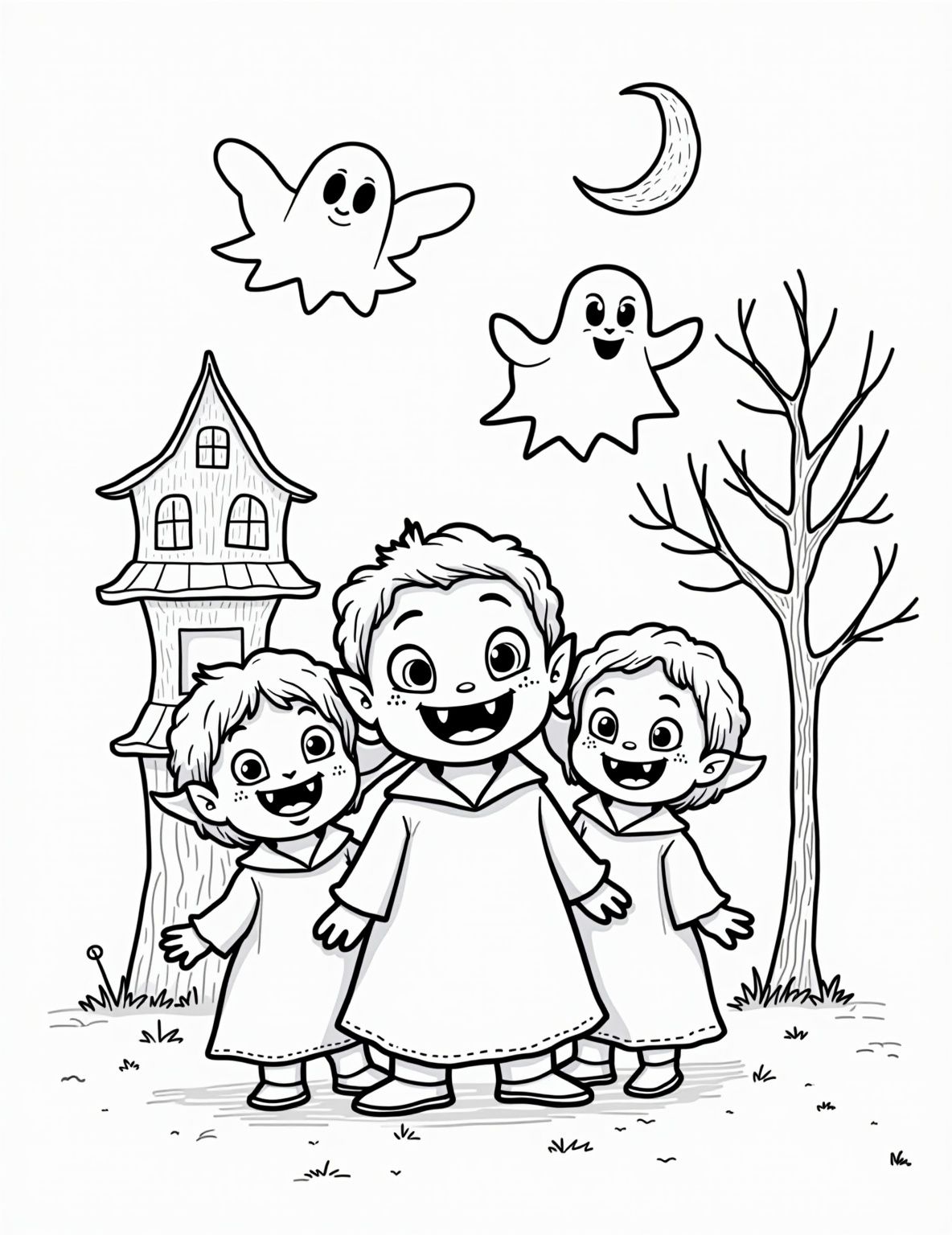 Halloween Ausmalbild | Ausmalbilder kostenlos zum ausdrucken