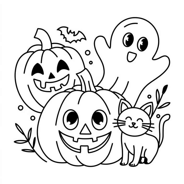 Halloween Ausmalbild | Ausmalbilder kostenlos zum ausdrucken